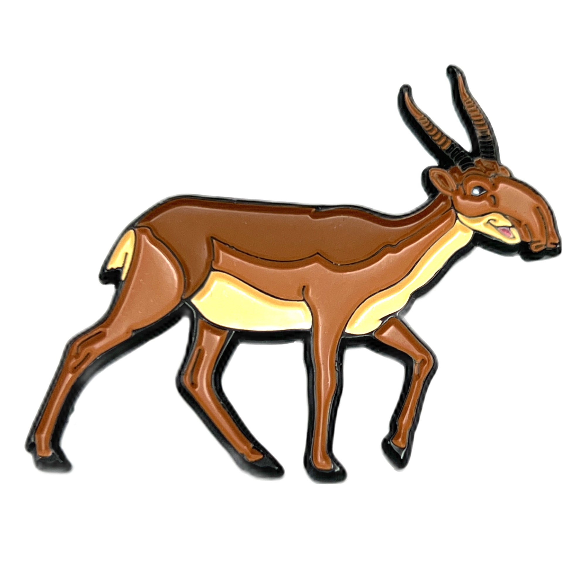 Saiga enamel pin | Peppermint Narwhal - Conservation Through Creativity