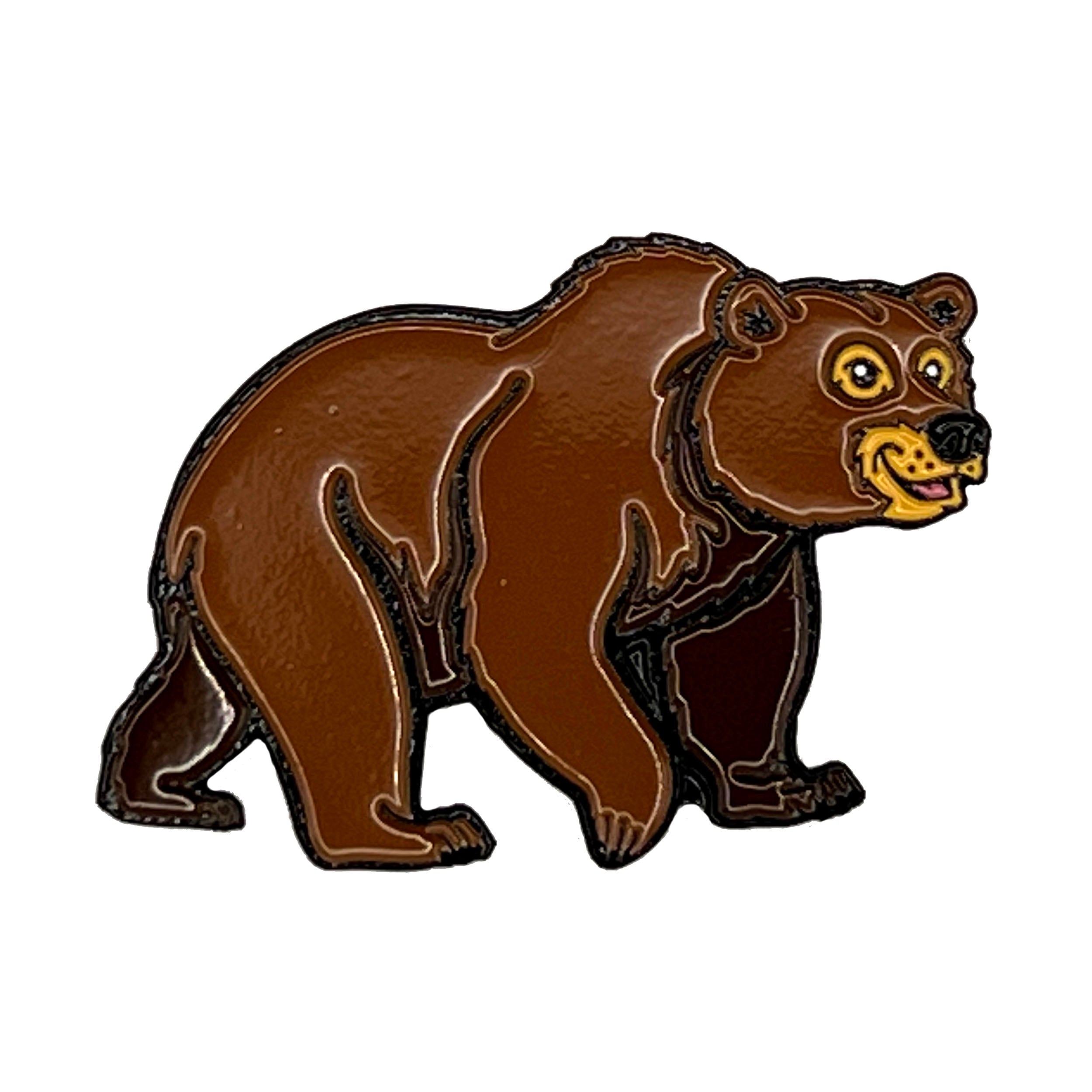 Brown Bear enamel pin | Peppermint Narwhal - Conservation Through ...