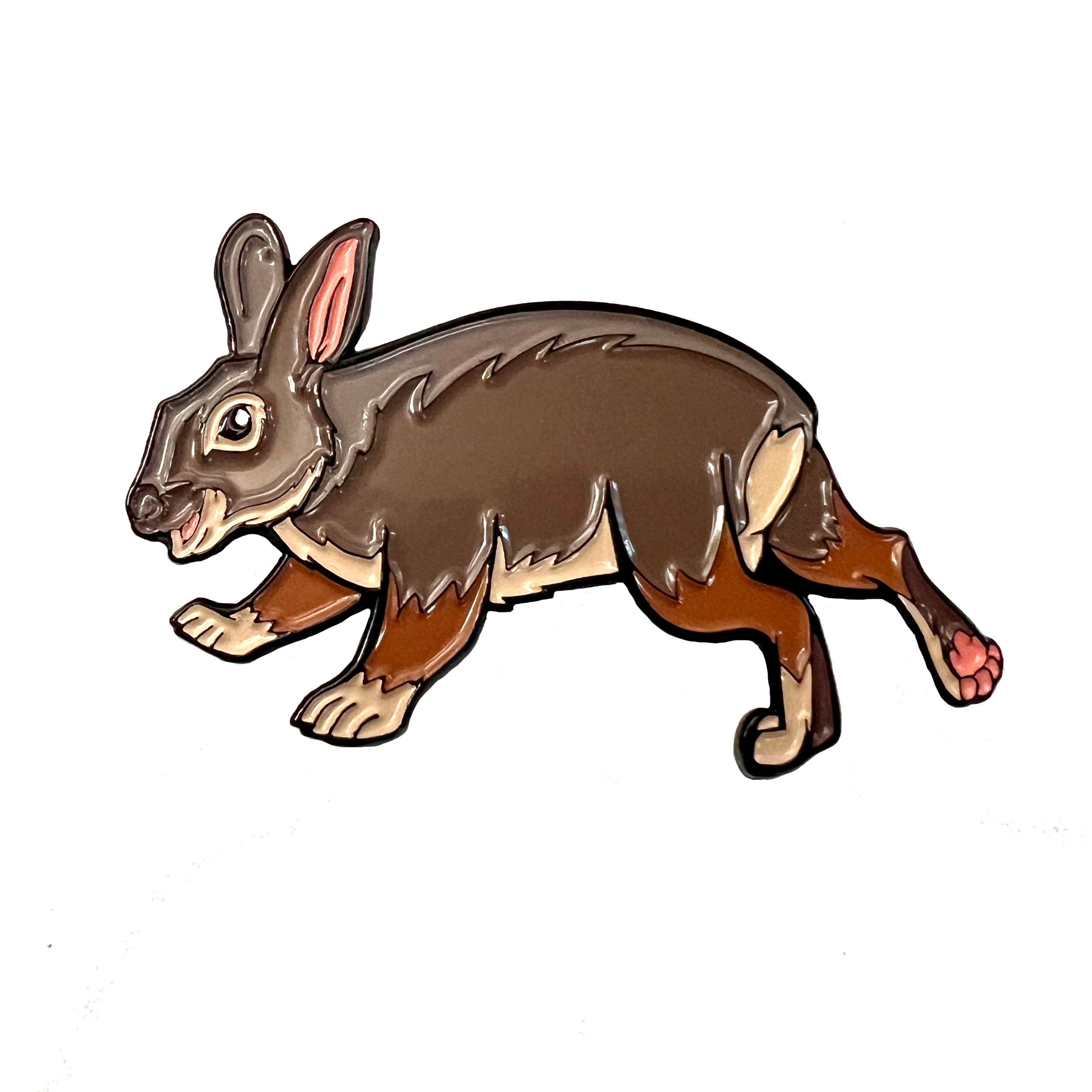 Riparian Brush Rabbit enamel pin | Peppermint Narwhal - Conservation ...